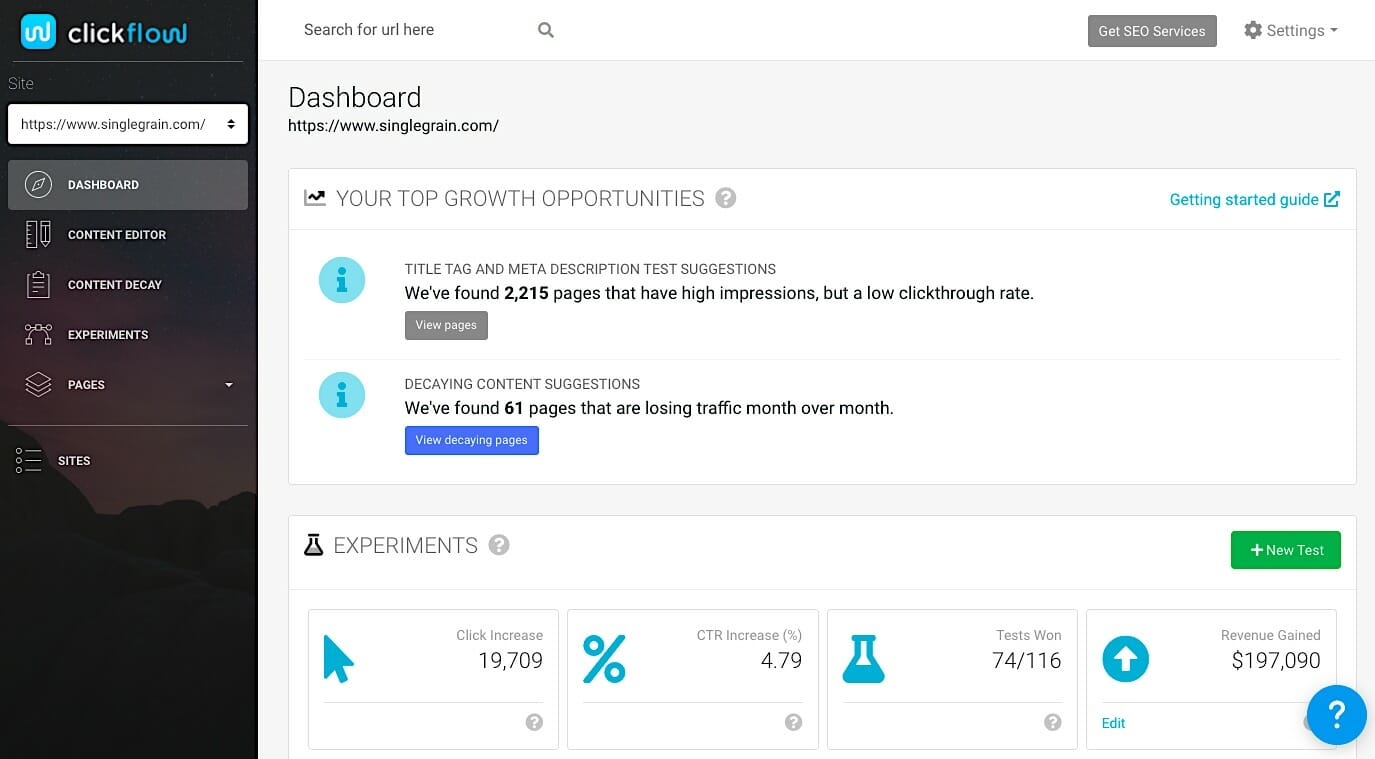 ClickFlow as a Clearscope Alternative - Single Grain