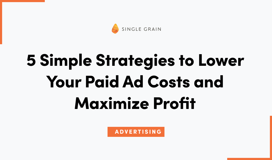 5 Simple Strategies to Lower Your Paid Ad Costs - Single Grain